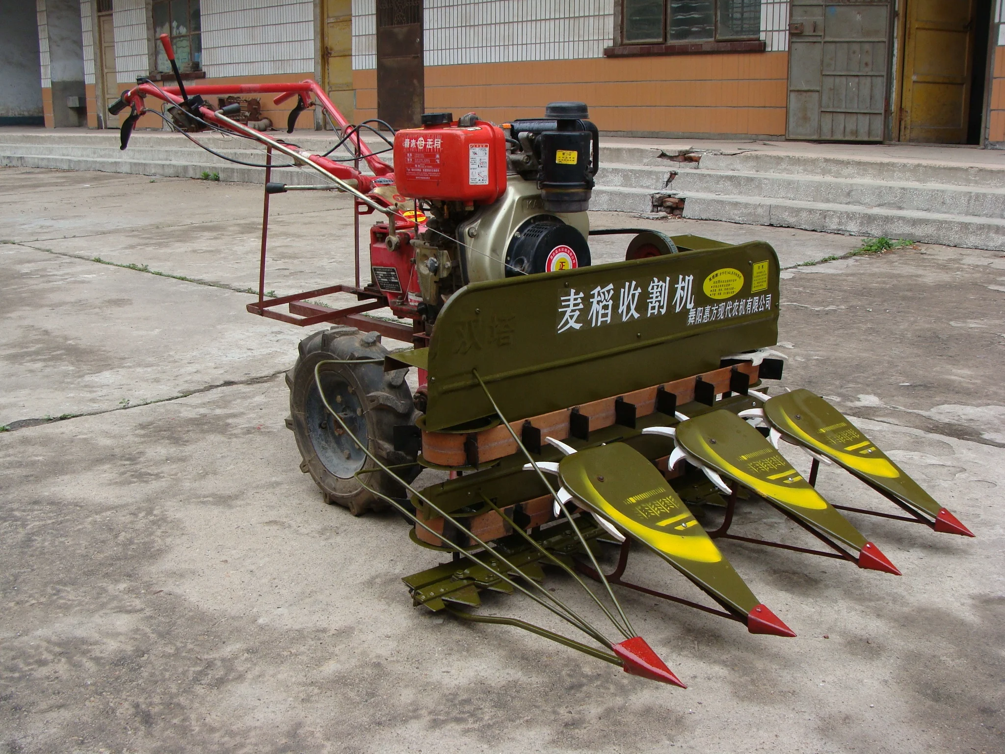 Walking Tractor Reaper - High Output Rice & Wheat Harvester