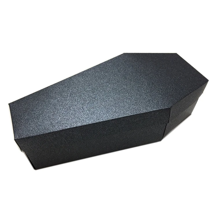 High Quality Customized Cardboard Kraft Paper Black Coffin Shaped Gift ...