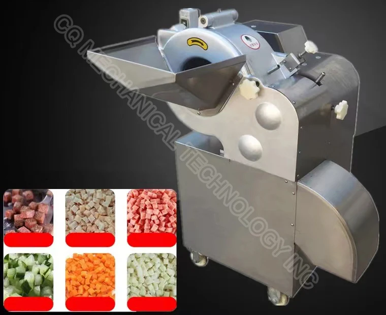 Vegetable Cutter Slicer Frozen Meat Cut Cubes Automatic Stainless Steel ...