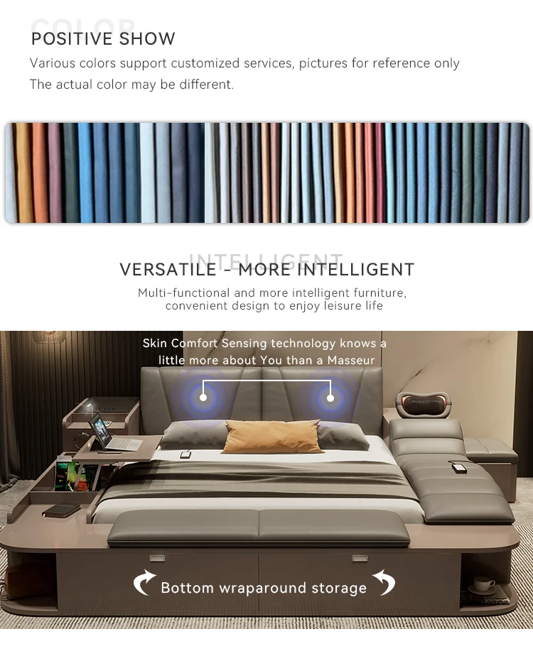 TV Lift Bed - Multifunctional Bed with Projector & Storage