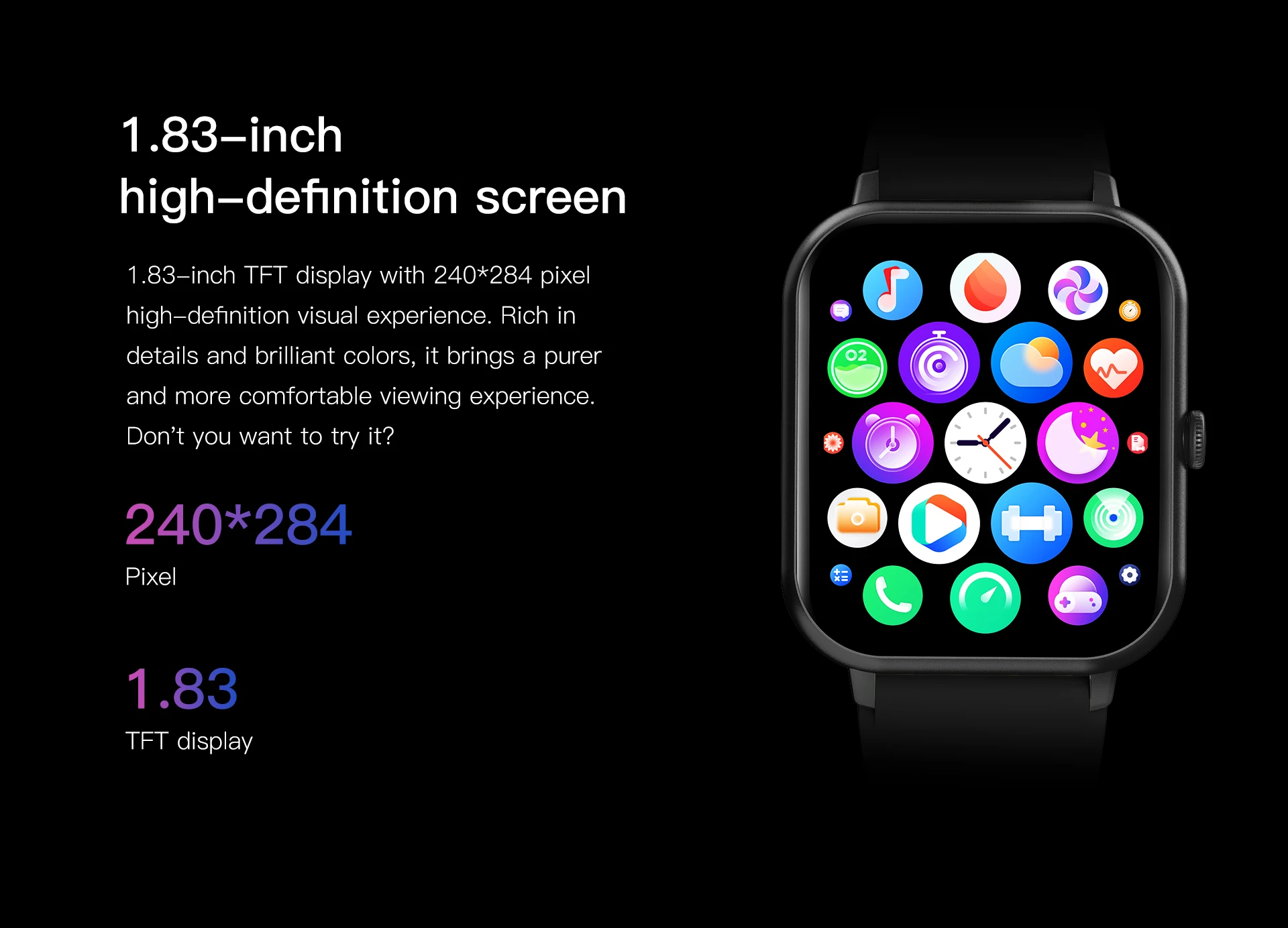 1.83 Inch Screen New Cpu Realtek Rtl8763ewe Da Fit Zl54c Bt Call Phone Zl54 Pro Smartwatch ...