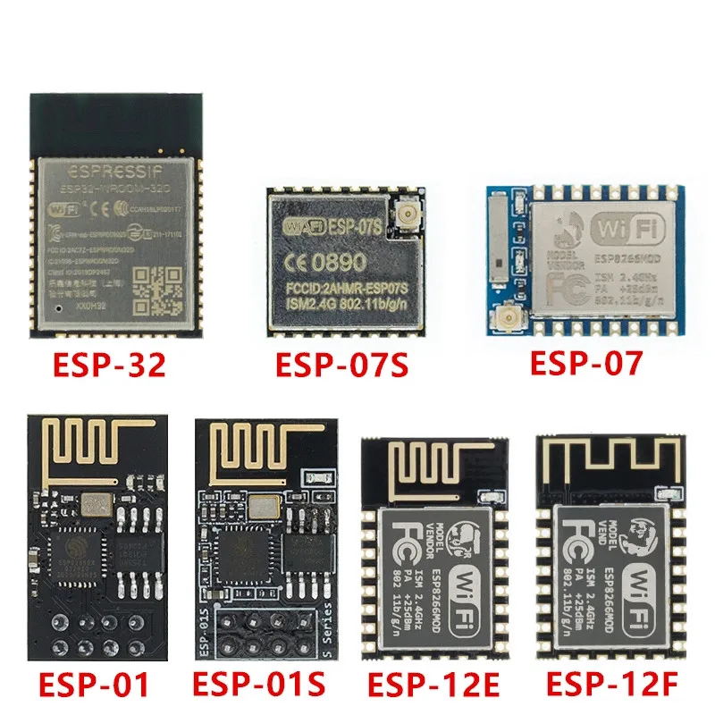 Esp8266 Esp-01 Esp-01s Esp-07 Esp-07s Esp-12 Esp-12e Esp-12f Esp-32 Serial Wifi Wireless Module ...