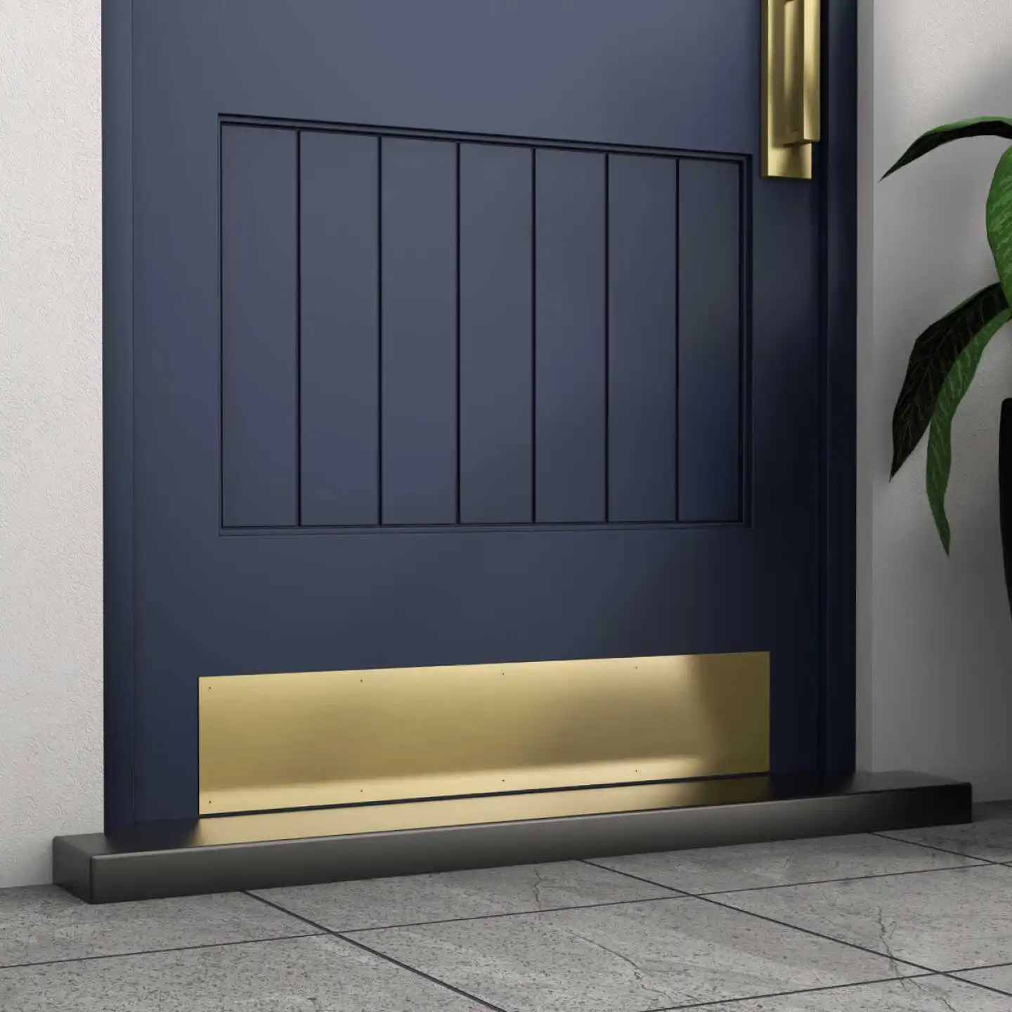 Stainless Steel SUS304 Outdoor Door Kick Plate - Durable & Soundproof