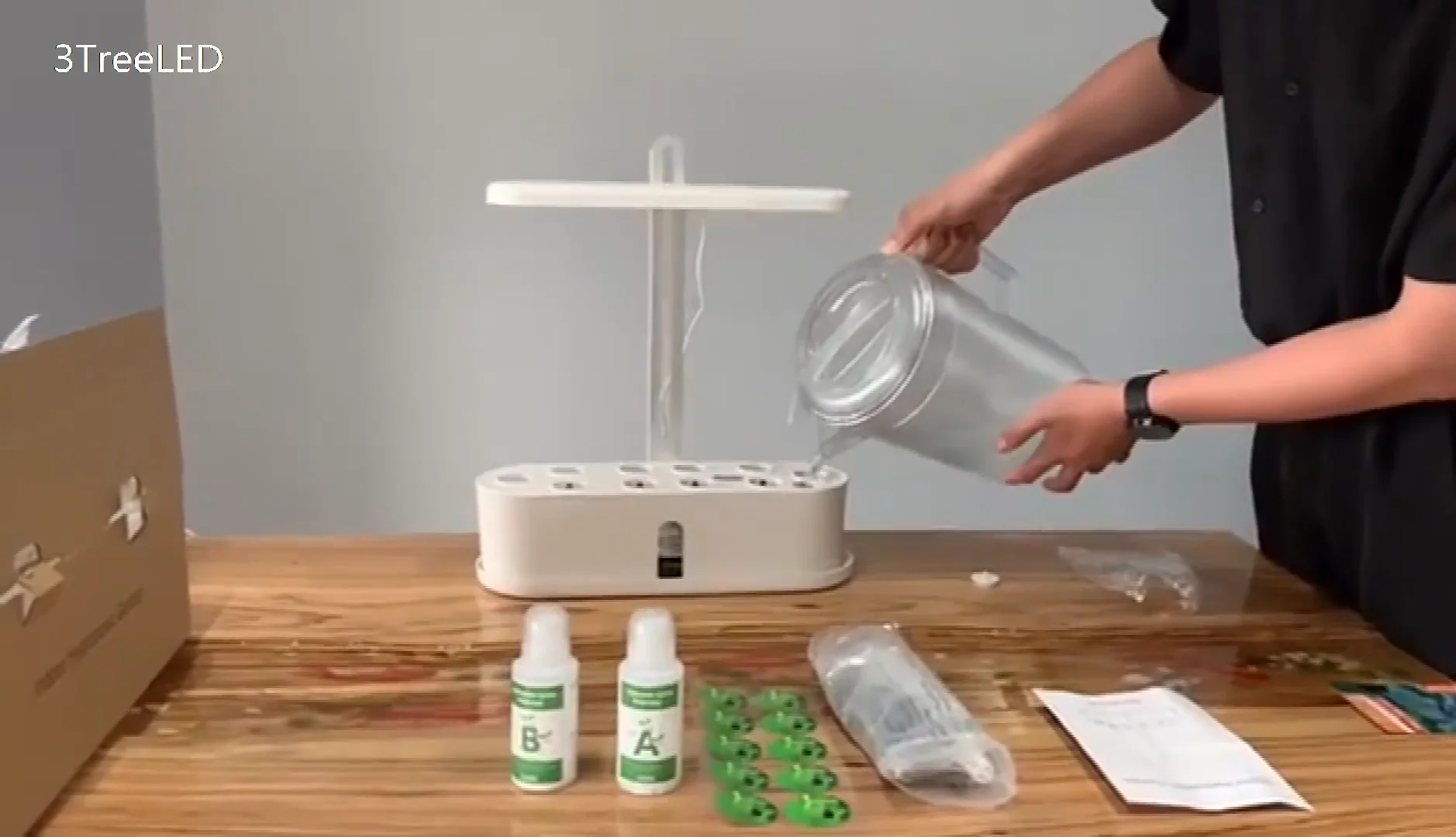 10 Seed Pods Herb Garden Germination Kit With Automatic Timer Led Grow ...