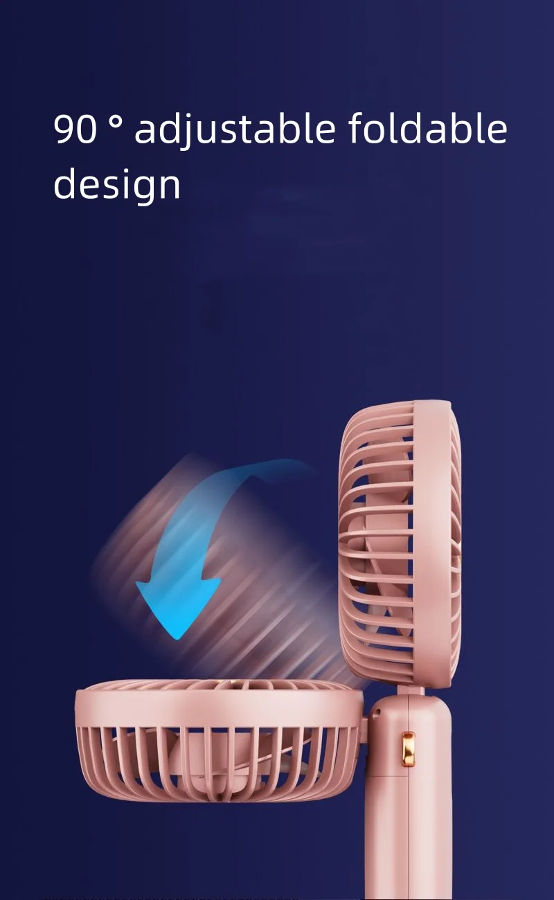 Private Model New Usb Handheld Fan Digital Display Folding Desktop Gift ...