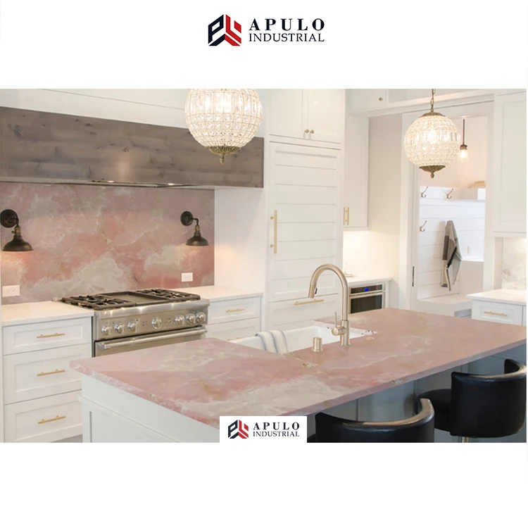 Factory Direct Pink Onyx Kitchen Marble Countertop Pink Marble Vanity ...