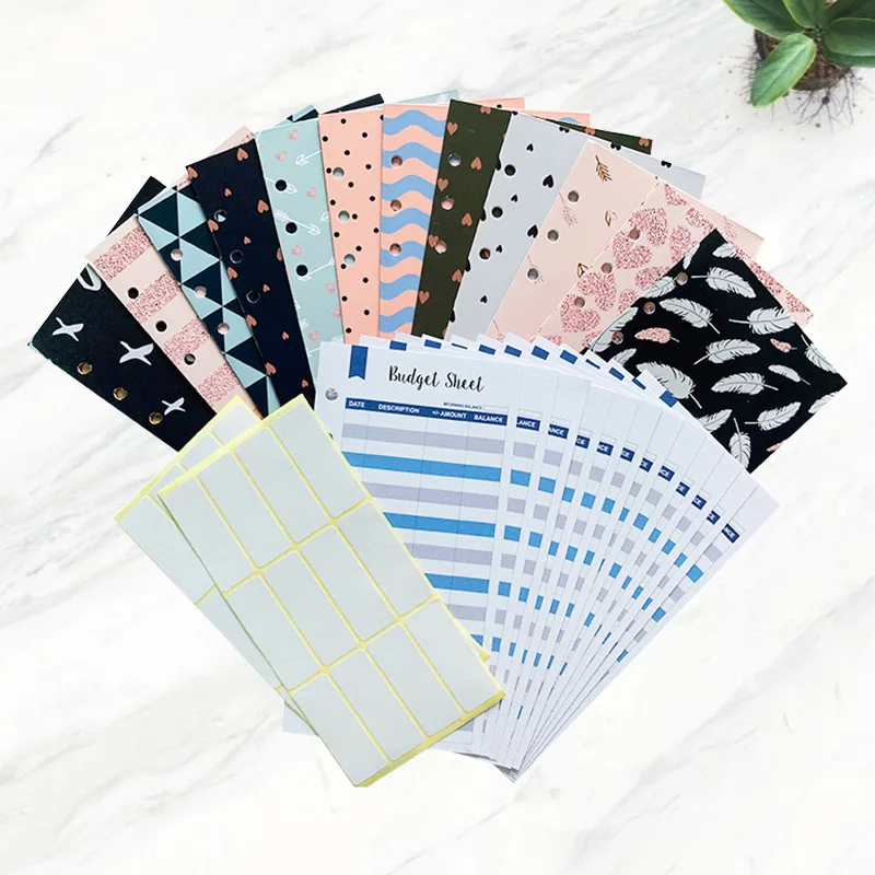 Custom Laminated Money Wallet Planner - A6 A7 Clear Labels