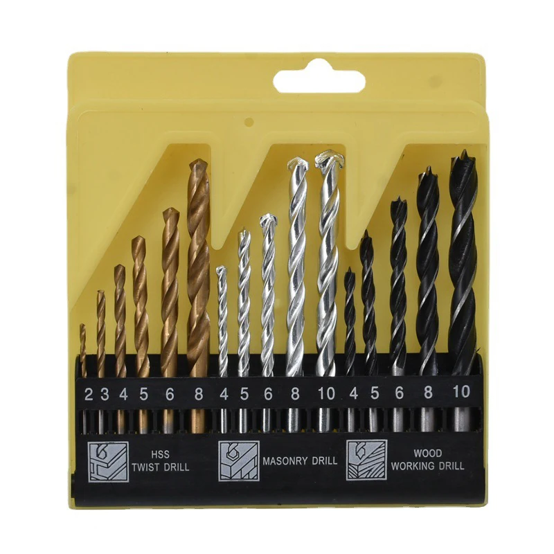 HSS drill bits Combination Drill Set for Metal and Wood and Concrete ...