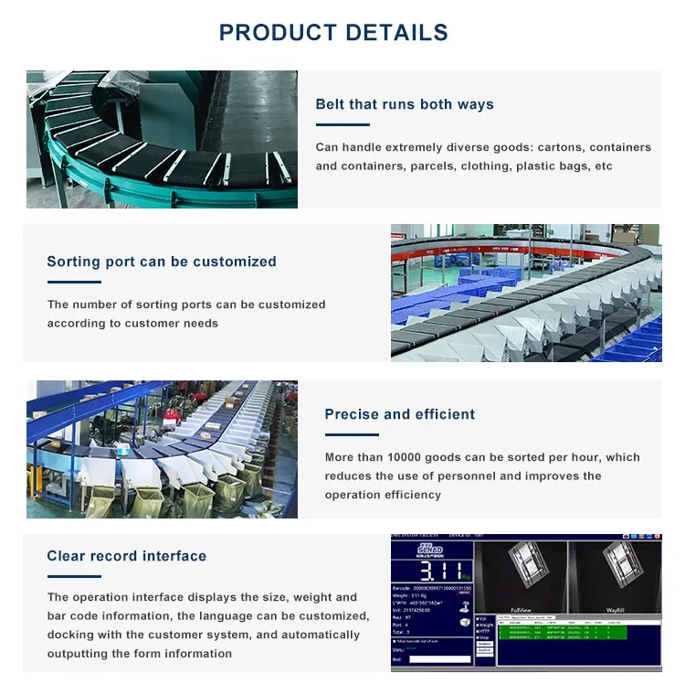 High Speed Cross Belt Sorting Line - Efficient & Reliable