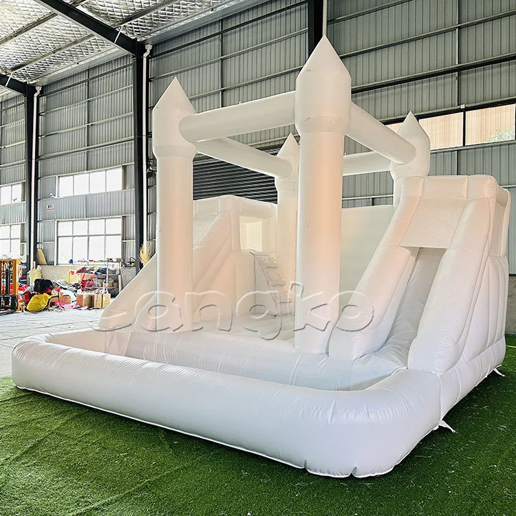 China Langko Inflatables Double White Bouncer Slide Combo Commercial ...