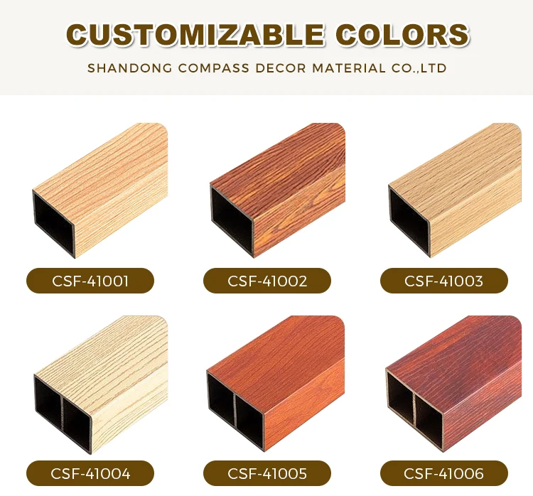 Composite WPC Timber Tube for Wall Partition - Durable & Stylish