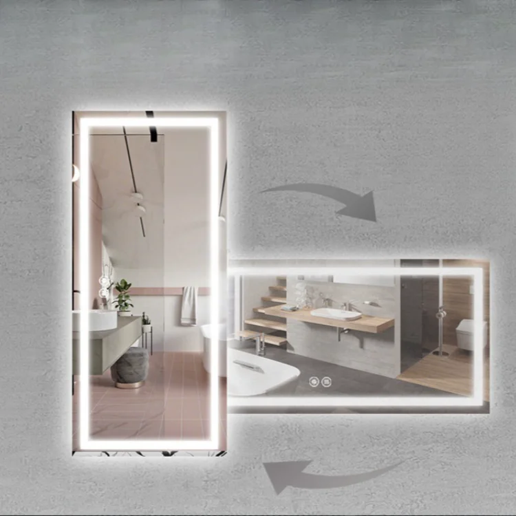 Pvc Bathroom Vanity Unit Bathroom Furniture Smart Led Bath Mirror With ...