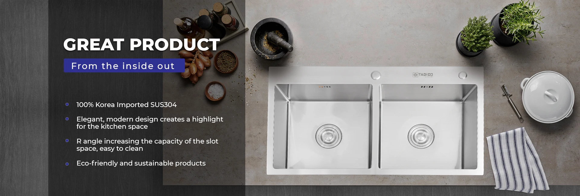 Premium Furniture Product Modern Style Kitchen Single Bowl Sink ...