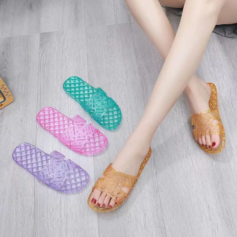 Transparent PVC Indoor Slippers - Lightweight & Stylish