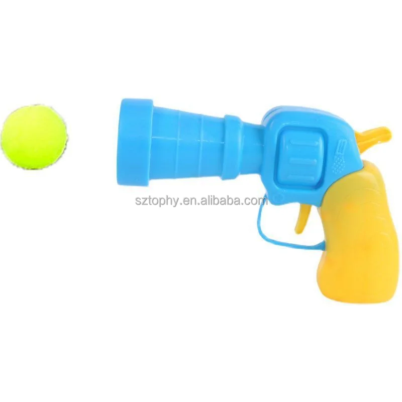 Cat Plush Toy Launching Gun Micro-elastic Soft Fuzzy Cat Toy Balls with ...
