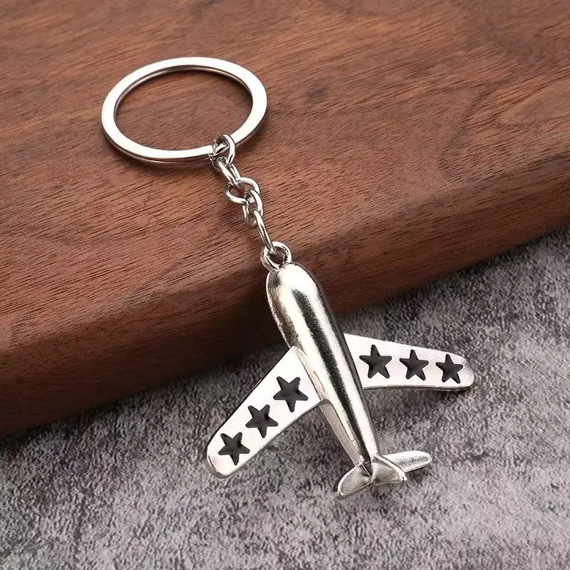 3D Vintage Fighter Jet Keychain Fashion Metal Carabiner Keyring for ...