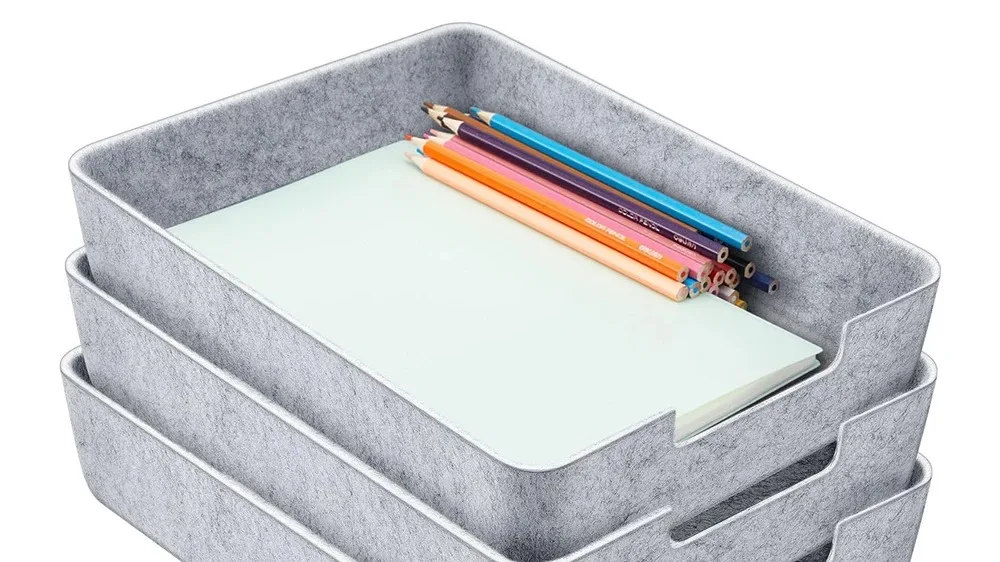 Various Sizes Felt Drawer Desk Tray Organizer Office Felt Storage ...