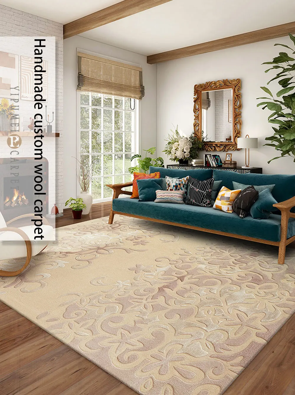 Jinbilun Custom Good Wool Carpet Living Room Hand Tufted Handmade ...