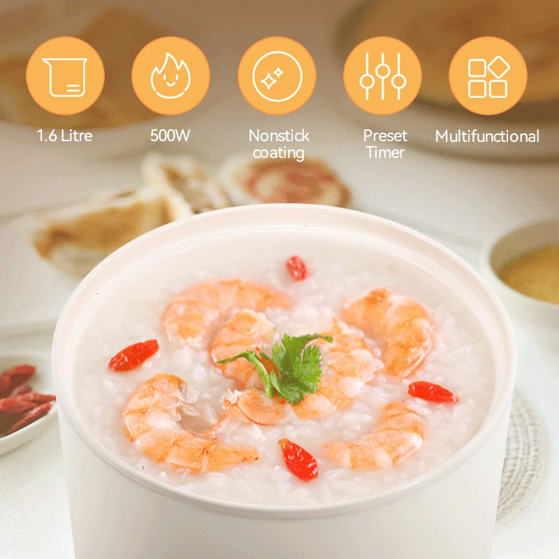 1.6 Litre Electric Multi Cooker Ceramic Stew Cup Steam Egg Electric ...
