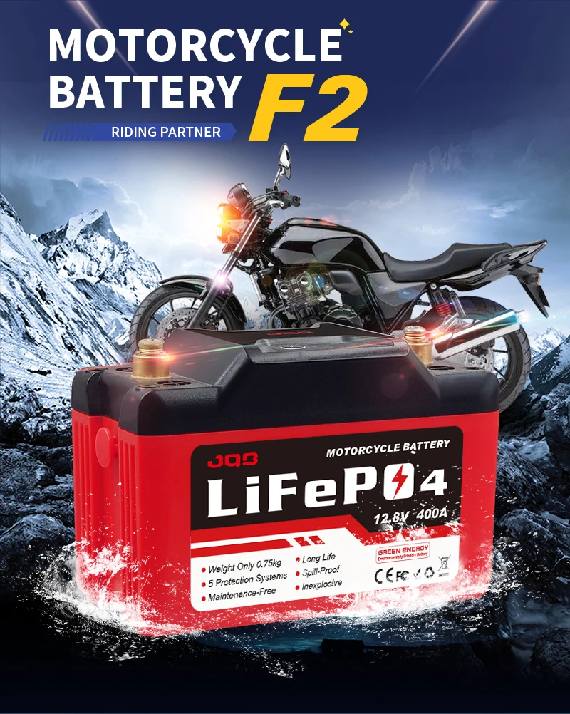 12V 4Ah LifePO4 Start Battery for Motorcycle Vehicle Pack Jump Start ...