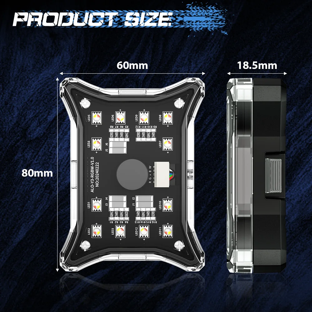 Aurora Led RGBW Rock Lights - High Lumens for Offroad