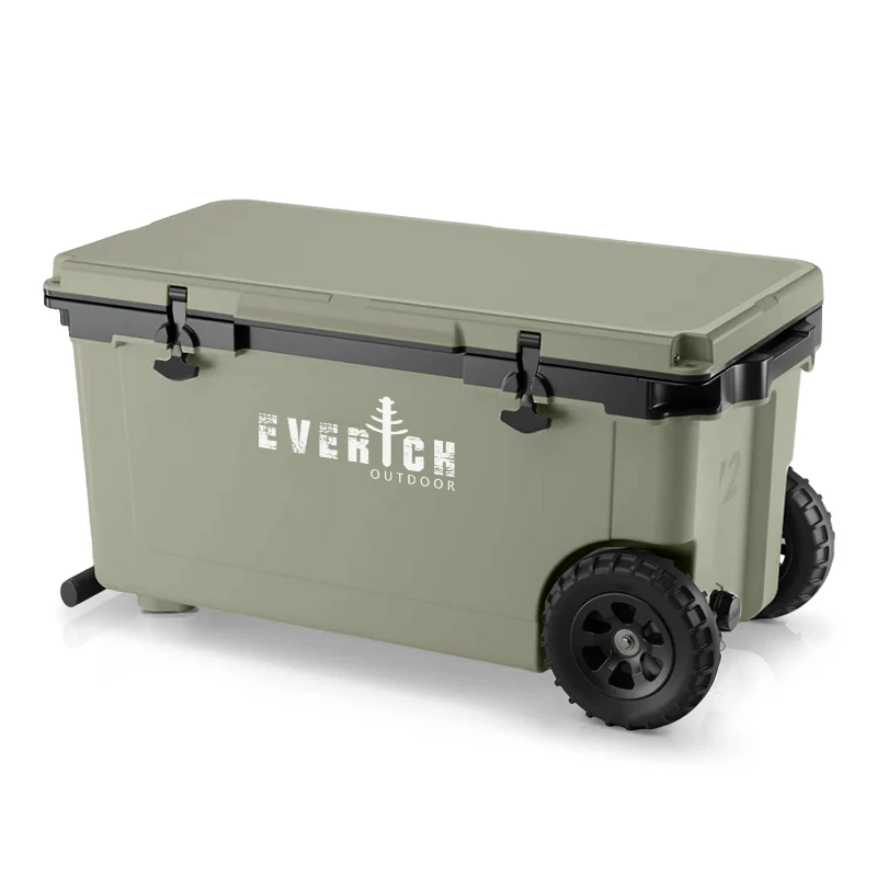 Adventure-ready Wheeled Cooler Box: 72 Qt Hard Cooler For On-the-go ...