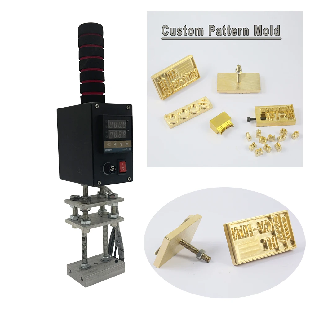 5x7CM Logo Printer Stamper Digital Leather PU Card Foil Logo Embossing ...