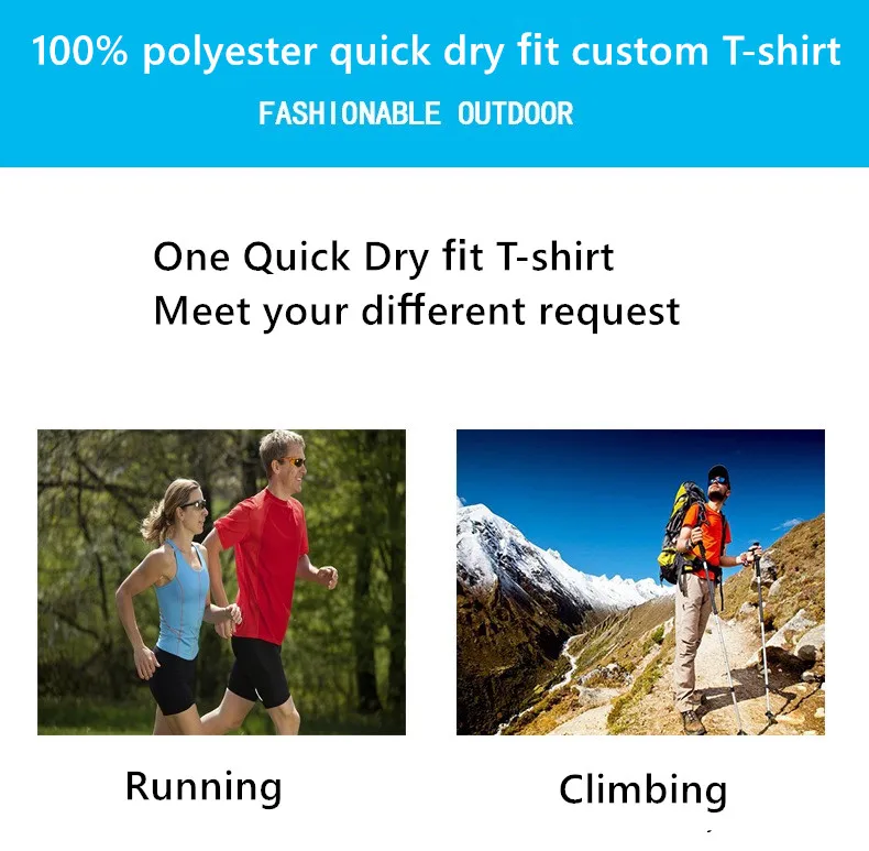 Custom 100% Polyester T Shirts for Men - Quick Dry & Comfort