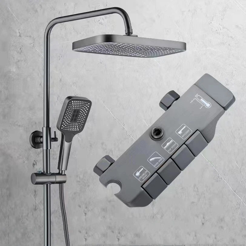 Shower SPA Wall Mount Full Kit Faucet Multi Function Shower Set Rain Piano Smart Massage Shower ...