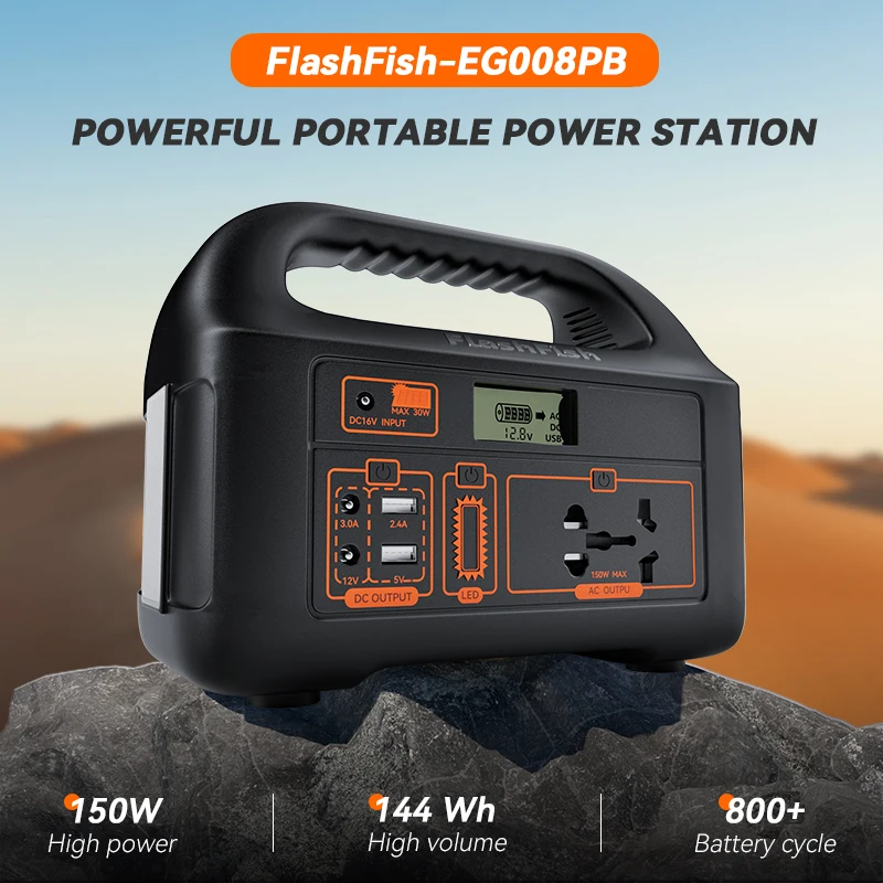 Lead Acid Battery with LED Light - 150W Portable Power Station