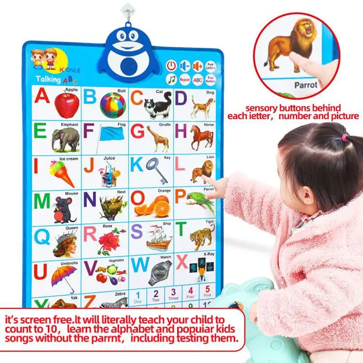 Kids English Learning Letter Sound Alphabet Talking Wall Chart ...