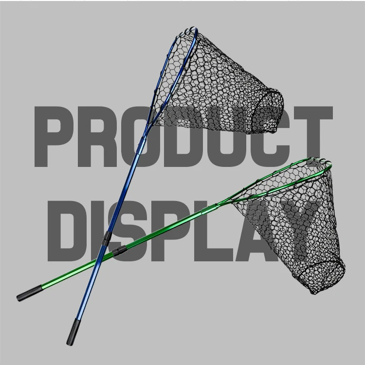 Honoreal Rubber Fishing Net Large Folding Landing Net,Collapsible ...