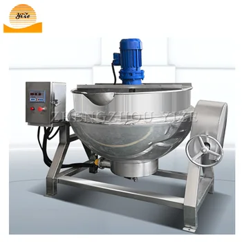 200 Liter Industrial Tilting Electric Jacketed Kettle Pot With Mixer ...