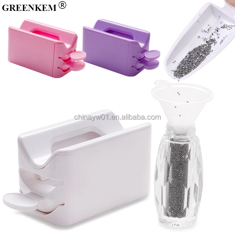 Nail Powder Recycling Box Glitter Diamond Powder Storage Collection Box ...