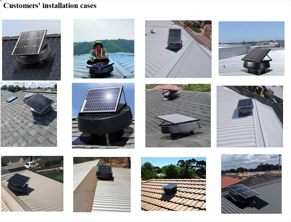 12 Inch White Round Roof Tent Fan Solar Smart Cooling Fan On Roof Top ...