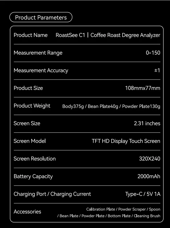 Coffee Roaster Coffee Roast Degree Analyzer Roastsee C1 One-click ...