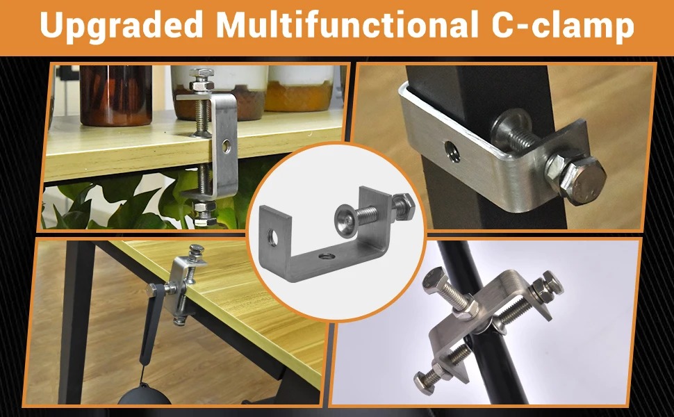 304 Stainless Steel 30MM Tiger Clamp - Heavy Duty C Clamps for Woodworking