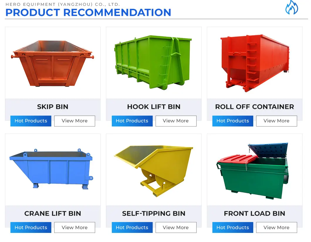 12 Cubic Meter Hook Lift Dumpster Container for Construction Waste ...