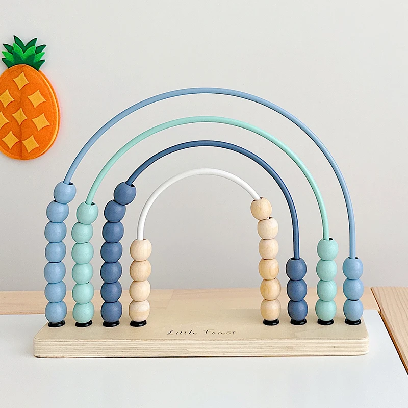 Wooden Maths Educational Toy of Rainbow Abacus Montessori Abacus ...