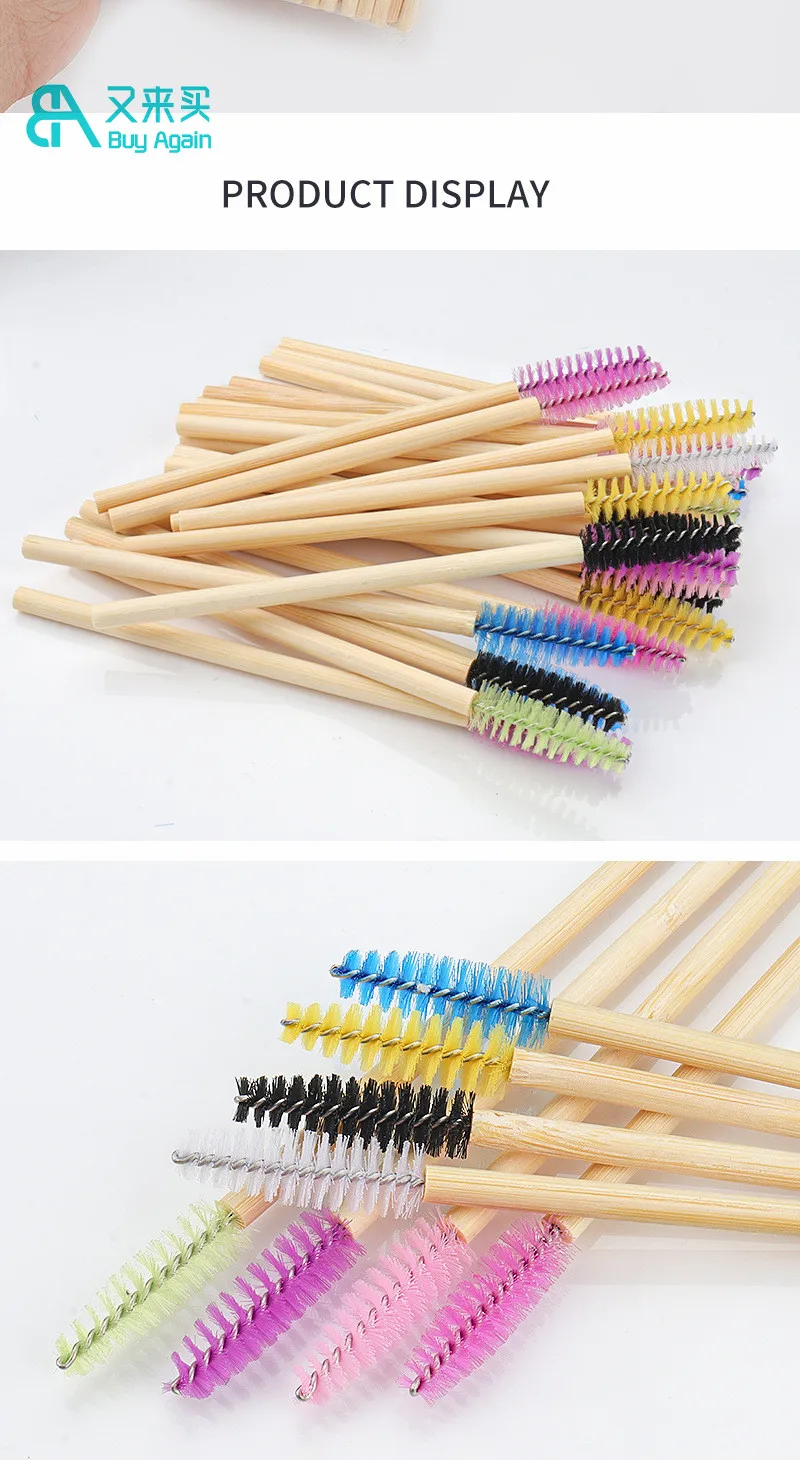 Wholesale Disposable Wooden Bamboo Spoolies Lash Tools Lash Brush Wand ...