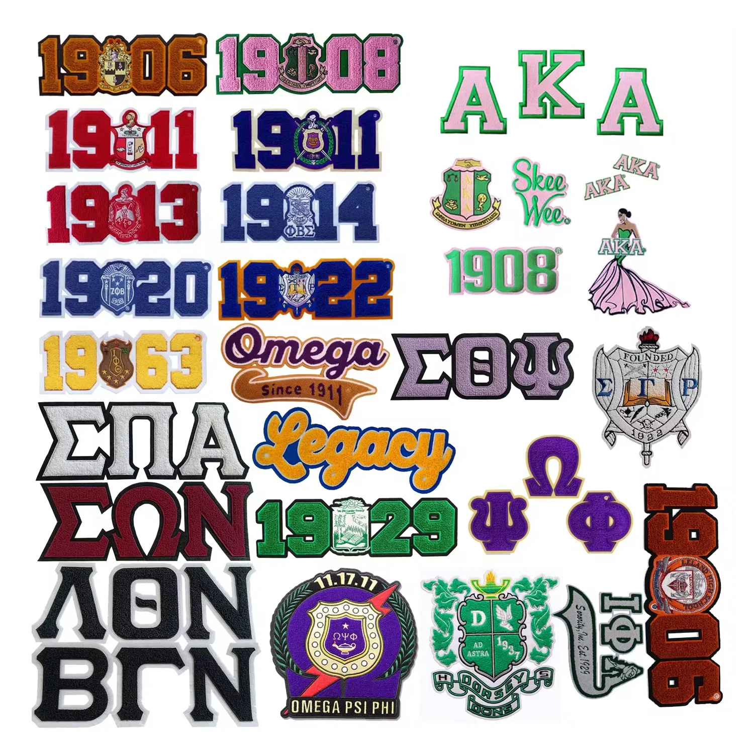 Best Selling Custom Greek Sorority AKA Patches Iron On Patches Custom ...