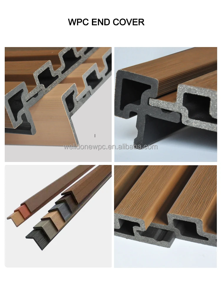 Waterproof Wpc Wall Panel Slatted Composite Cladding Board - Buy Wpc ...