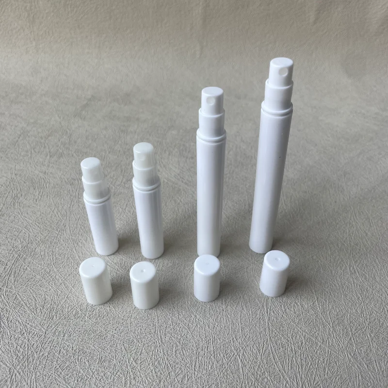 Empty 2ml 3ml 4ml 5ml Mini White Plastic Perfume Spray Bottles Snap-on Cap Fine Mist Atomizer ...