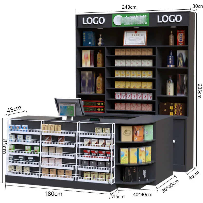 Custom Cigar Shop Fitting Display Cigarettes Shelves Tobacco Floor ...