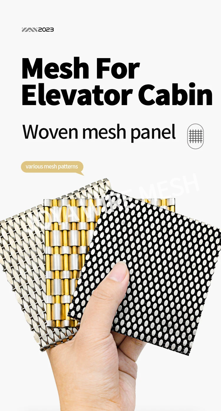 Stainless Steel Mesh Panel For Elevator Cabin Woven Metal Interiors ...