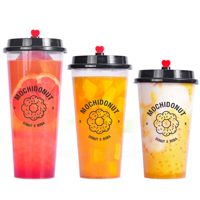 12/16oz Disposable Transparent Bio-Degradable Plastic Cups EU Standard ...