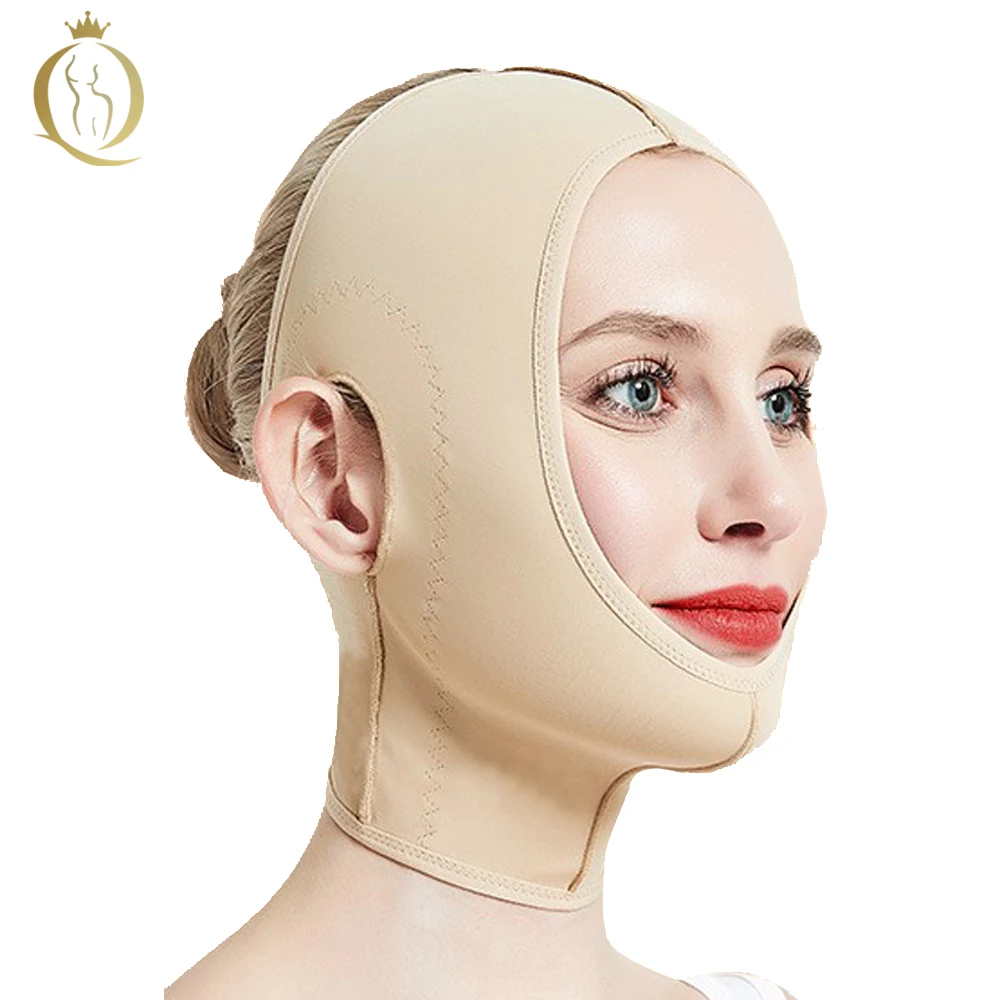 Neck And Chin Compression Garment Wrap Face Slimmer Chin Lifting Post ...