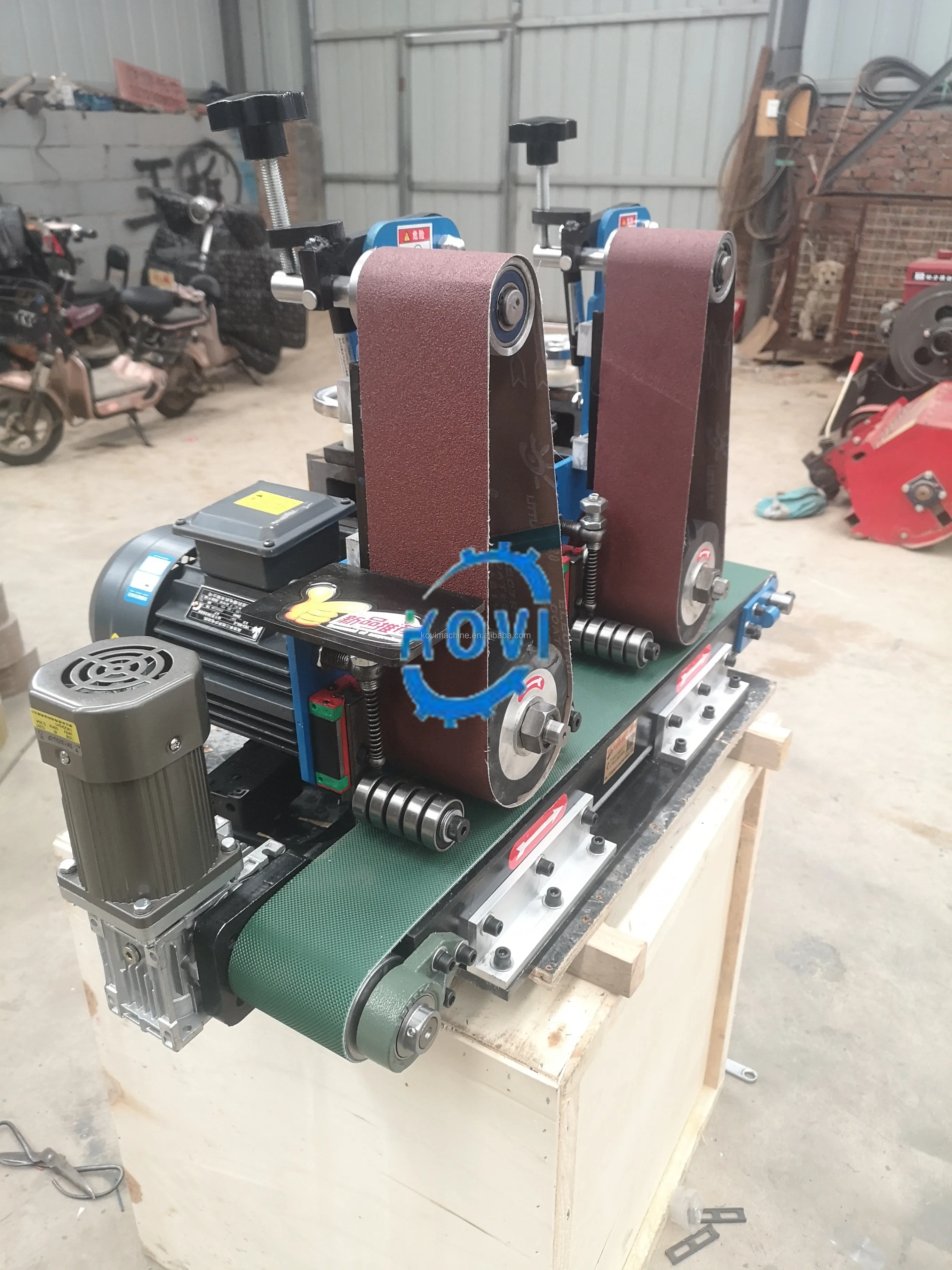 Metal Surface Belt Sander Finishing Deburring Grinder Polishing Machine ...