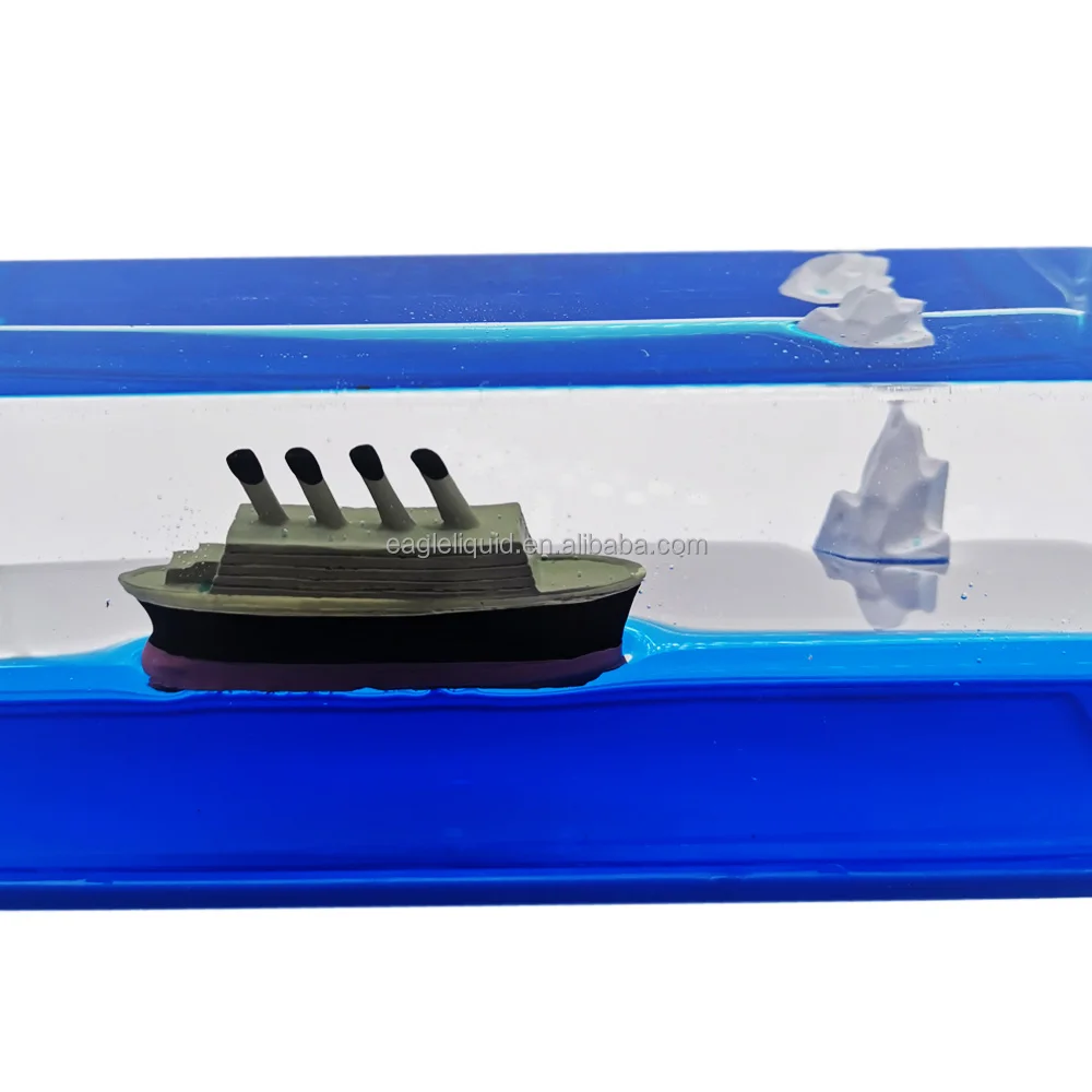 Liquid Wave Blue Water Paperweight - Cruise Ship Fluid Gifts