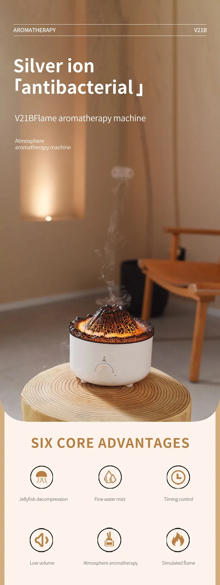 Snow Mountain Mini Portable Car Humidifier Diffuser 500ml H2o Air ...